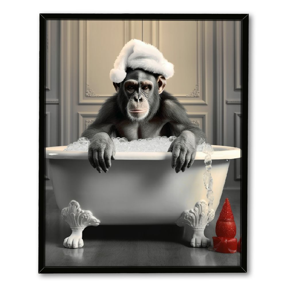 Nawypu Funny Bathroom Decor for Men, Women - Bath Wall Decor - Chimp ...
