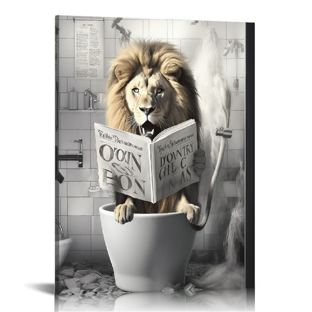 Nawypu Funny Canvas Wall Art Black and White Pictures Farmhouse ...