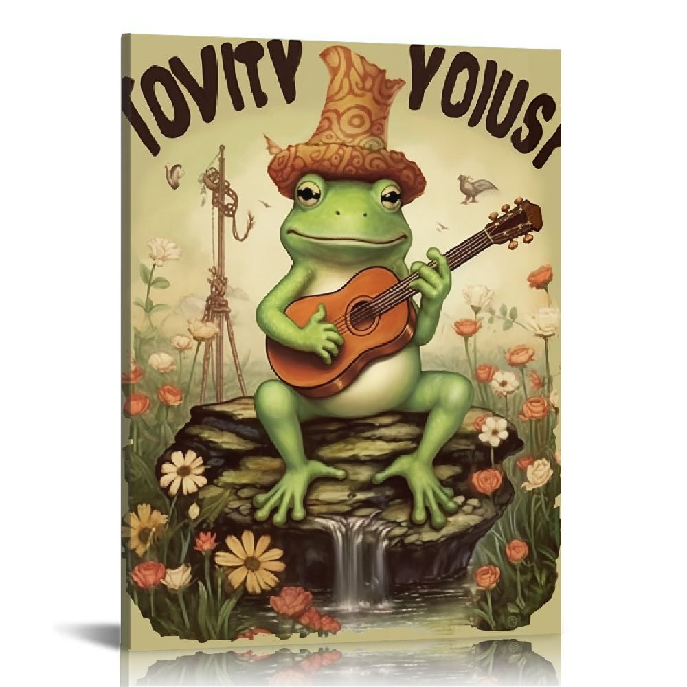 Nawypu Funny Frog Mushroom Positive Quote Canvas Art Print Do What ...
