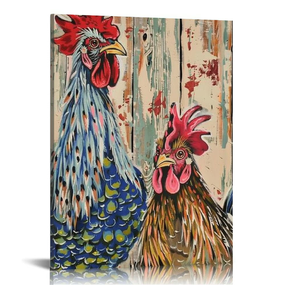 Nawypu Funny Home Kitchen Decor Wall Art Canvas - Vintage Rise and ...
