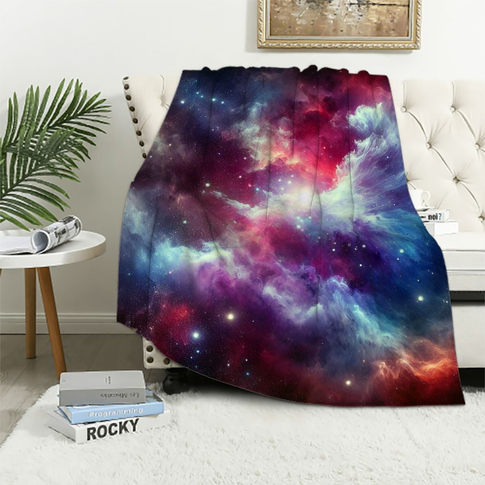 Nawypu Galaxy Blankets and Throws, Star Starry Sky Night Outer Space ...