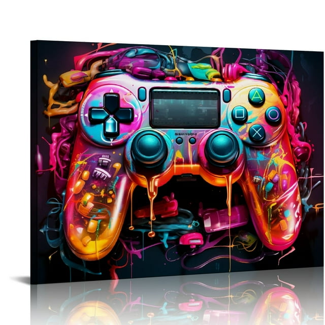 Nawypu Galaxy Video Game Wall Art Video Game Art Wall Decor Gaming ...
