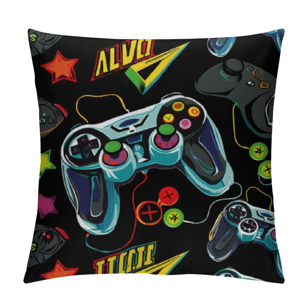 WERPE Game Throw Pillow Covers,Gamer Gaming Pillow Cases Decorative ...