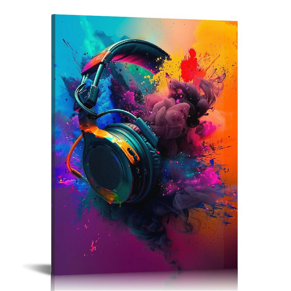 Nawypu Gamepad Posters Video Game Wall Decor Headphone Wall Art Gaming ...