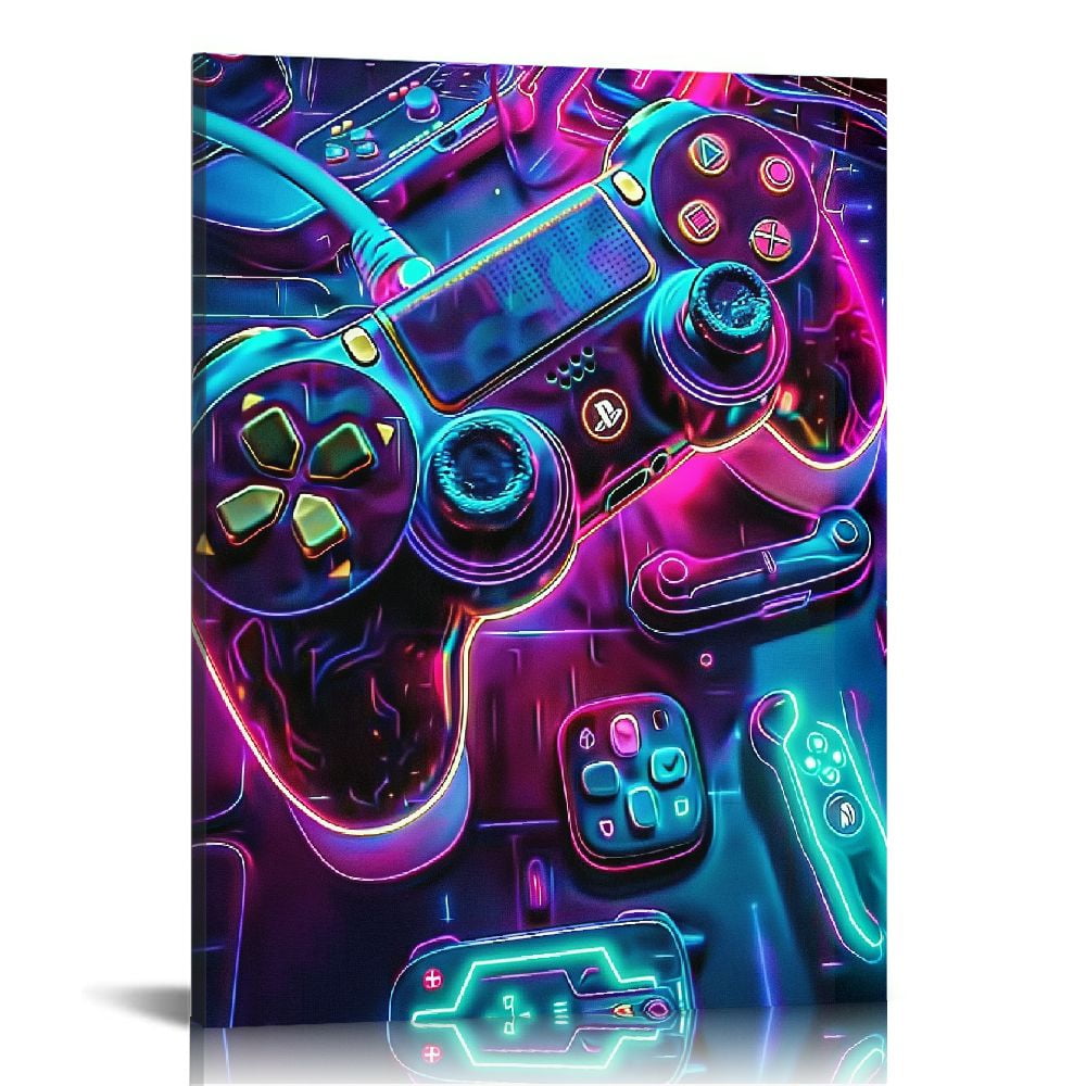 Nawypu Gaming Art Posters for Boys Room Decor, Gamer Wall Art, Abstract ...