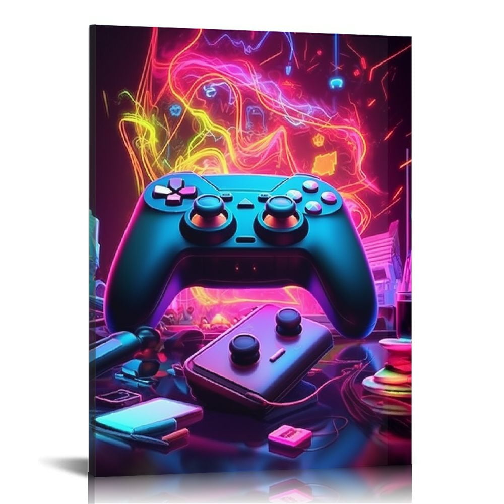 Nawypu Gaming Art Posters for Boys Room Decor, Gamer Wall Art, Abstract ...