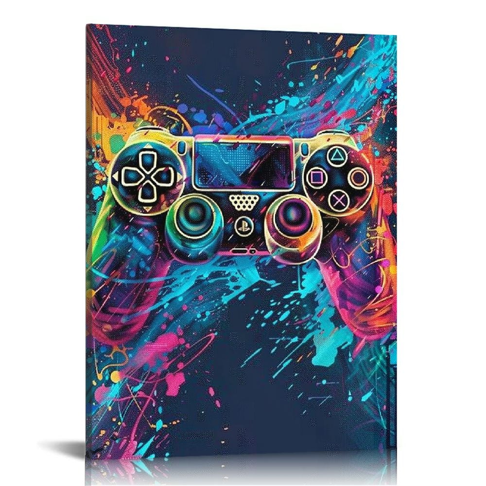 Nawypu Gaming Art Posters for Boys Room Decor, Gamer Wall Art, Abstract ...