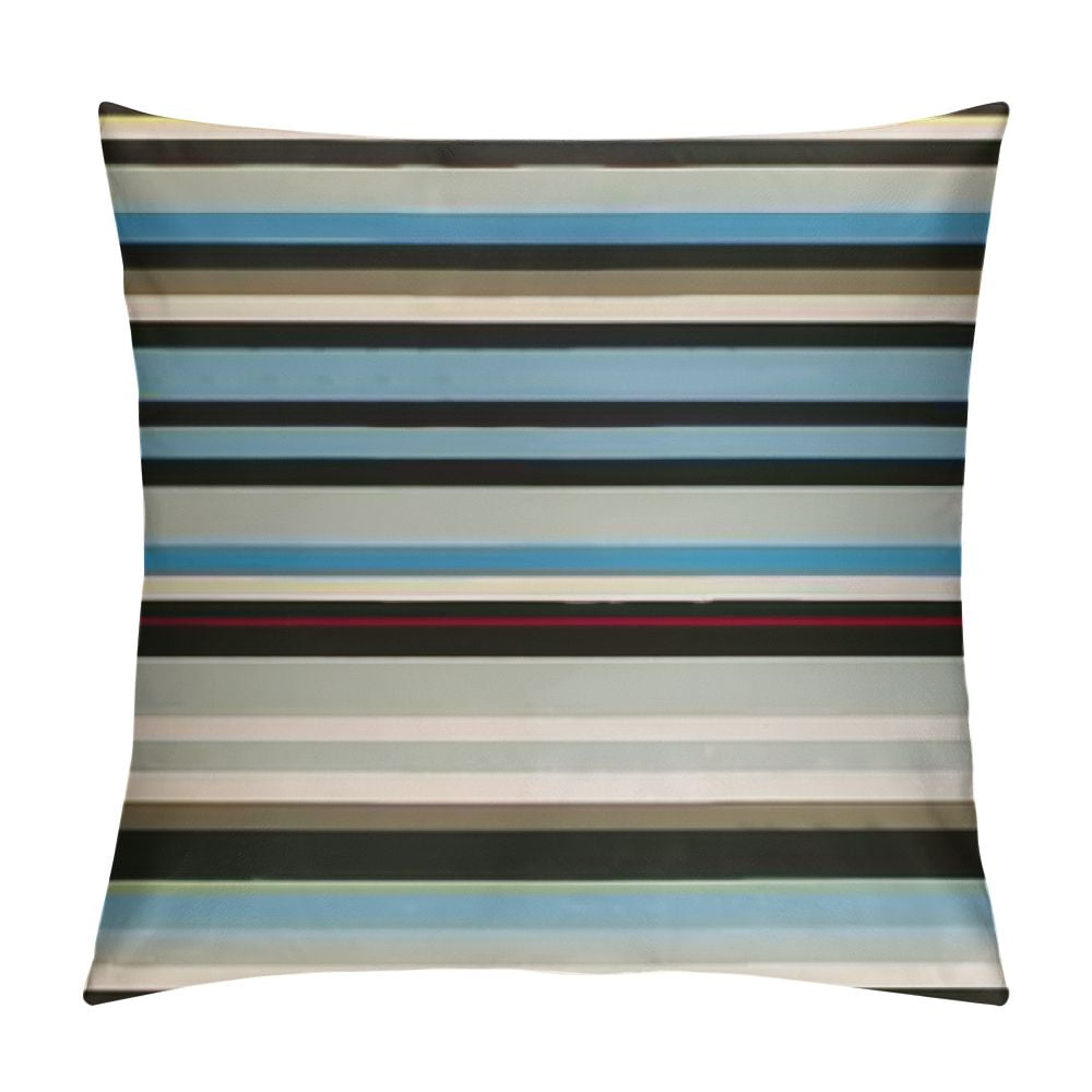 Nawypu Geometry Throw Pillow Covers,Black and Curry Pale Blue Triangles ...