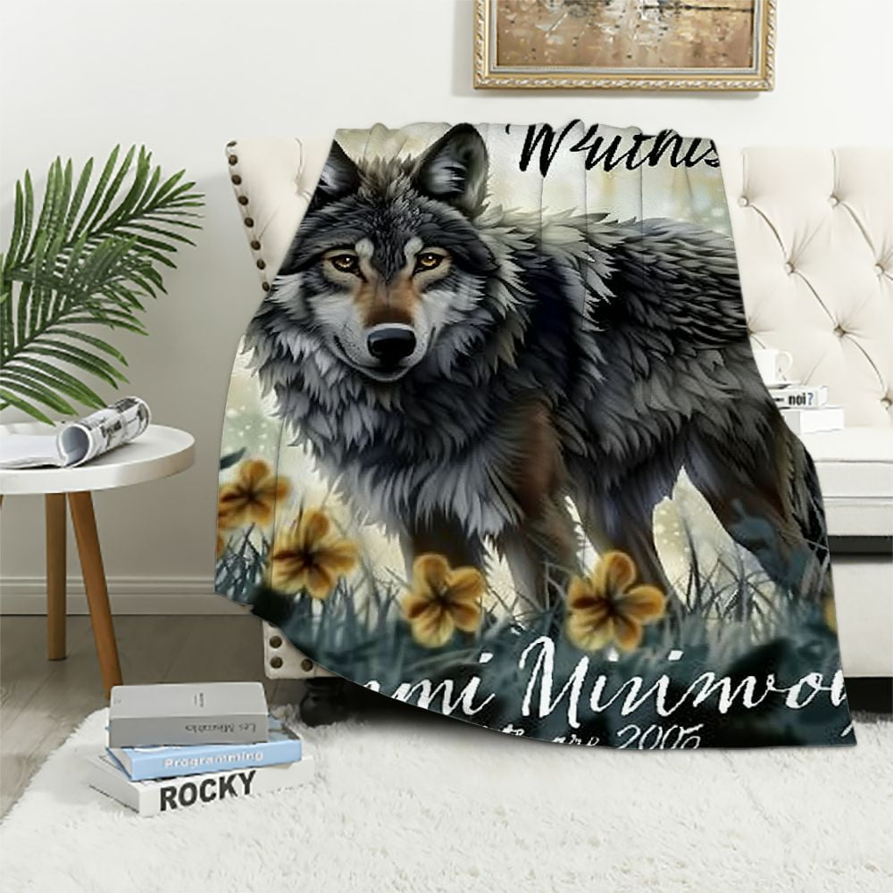 Nawypu Gift for Son from Mom Blanket, to My Son‘s Wolf Throw Blanket ...