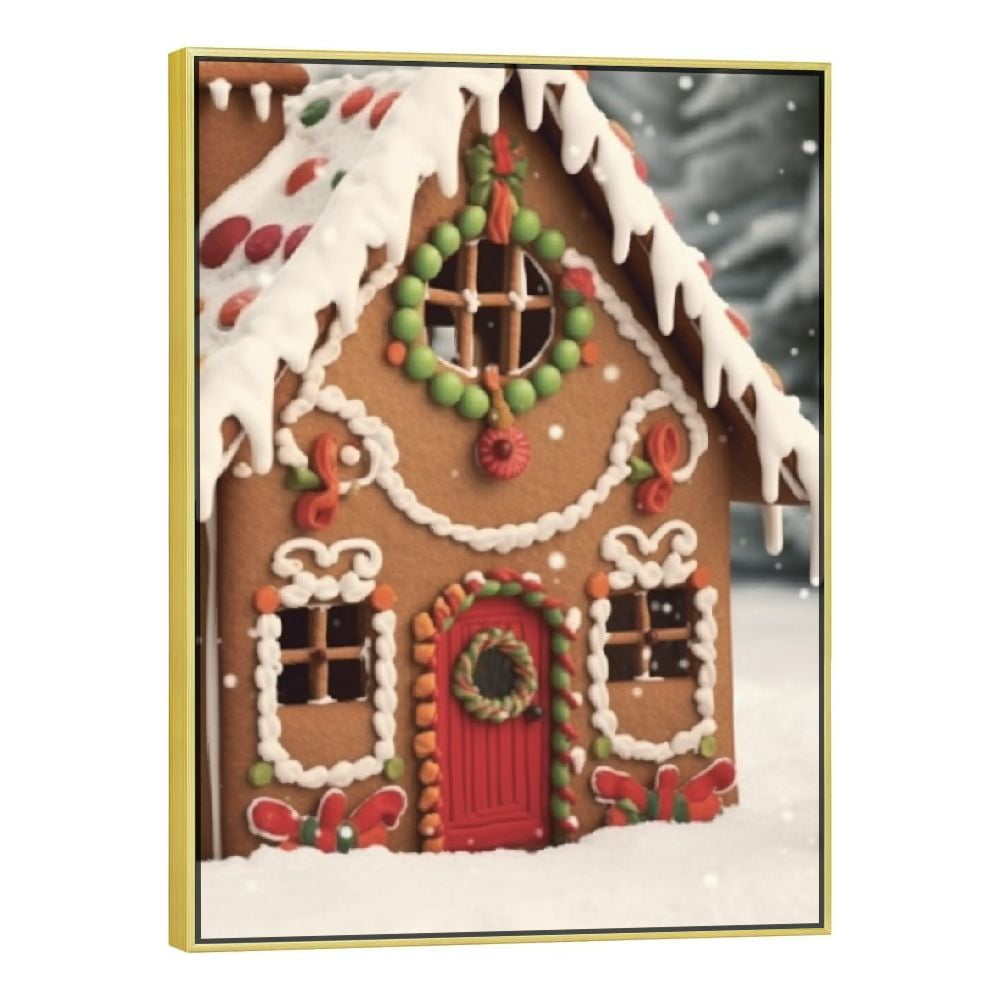 Nawypu Gingerbread House Canvas Wall Art Modern Prints Artwork Posters ...