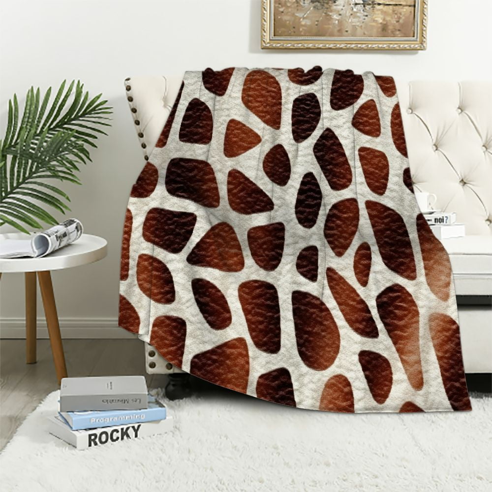 Nawypu Giraffe Skin Blanket - Wildlife Gift Throw Woven from Cotton ...