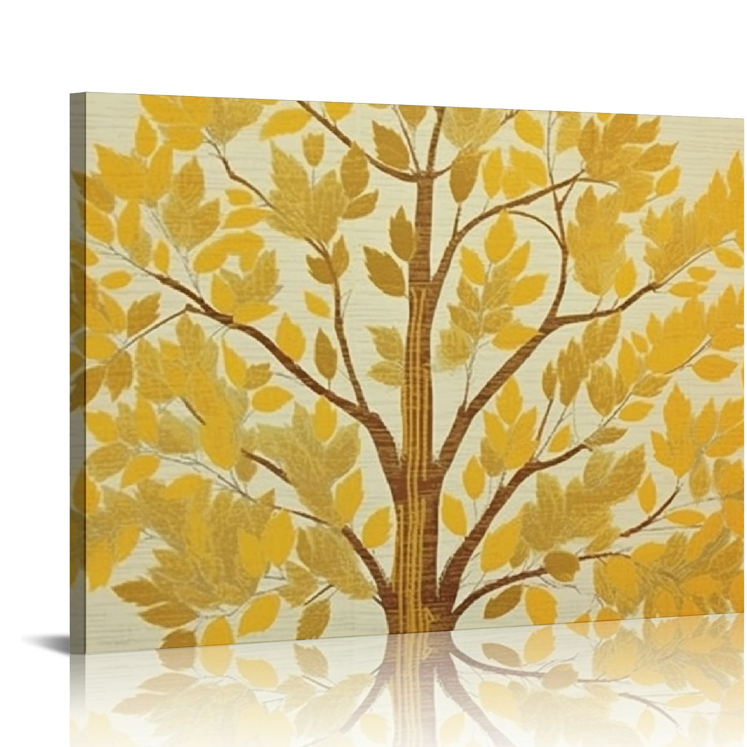 Nawypu Golden Orchard Wall Decor Painting Tree Pictures Leaves Art ...