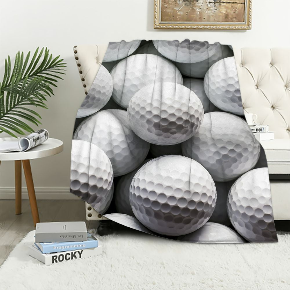 Nawypu Golf Ball Fun Pattern Purple Throw Blanket Soft Bed Bedding Warm ...