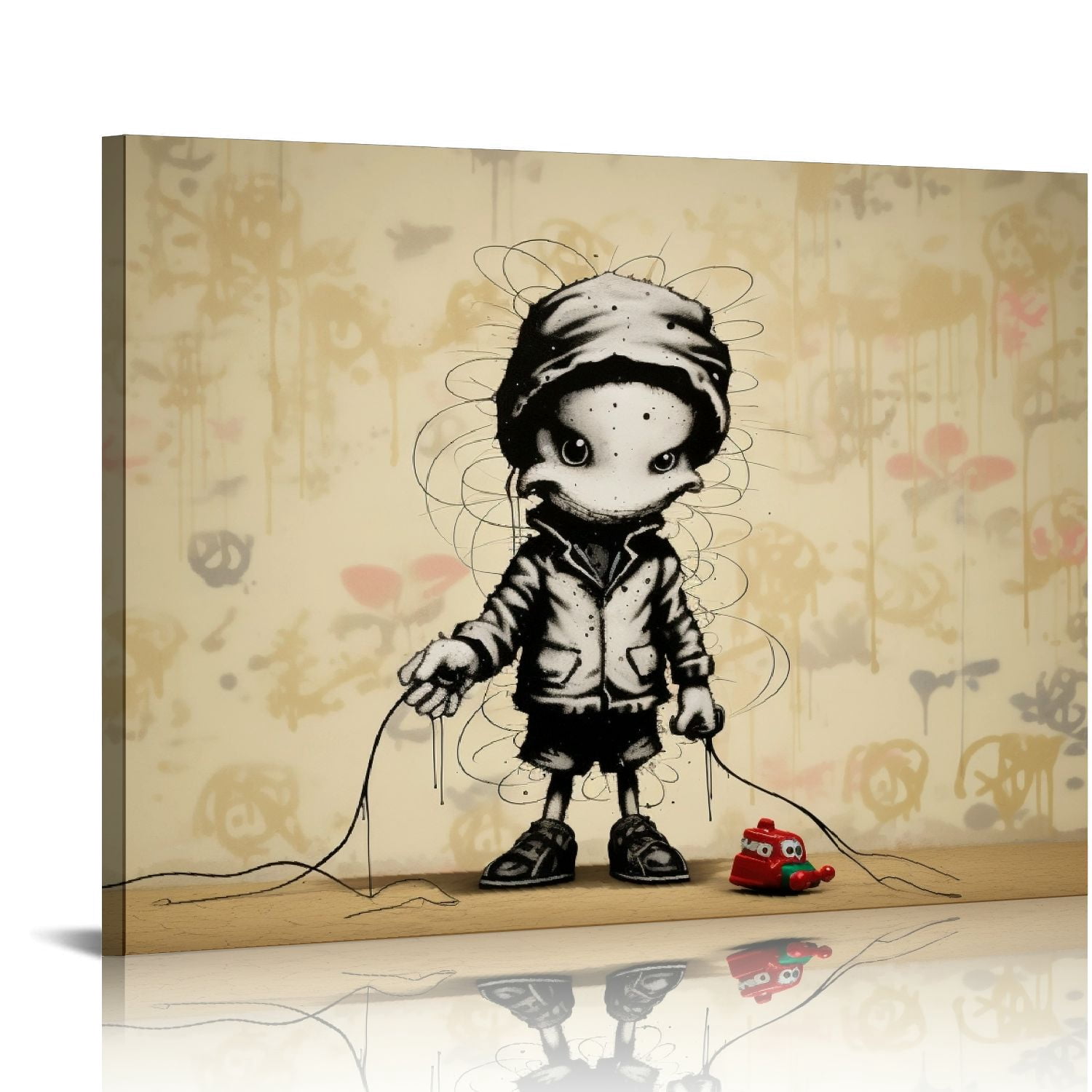 Nawypu Graffiti Wall Art Colorful Wall Art Hand Gesture Wall Decor Pop ...