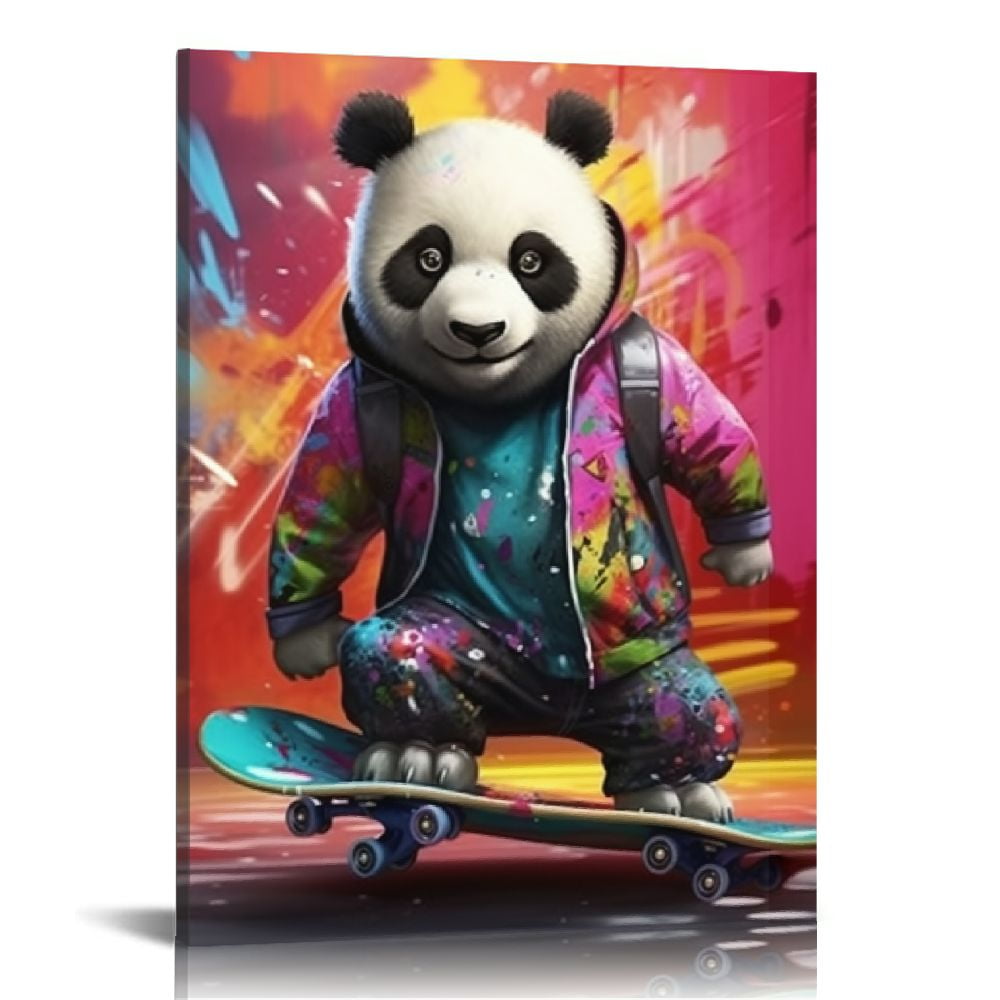 Nawypu Graffiti Wall Art Panda Banksy Painting Hypebeast Pop Art ...