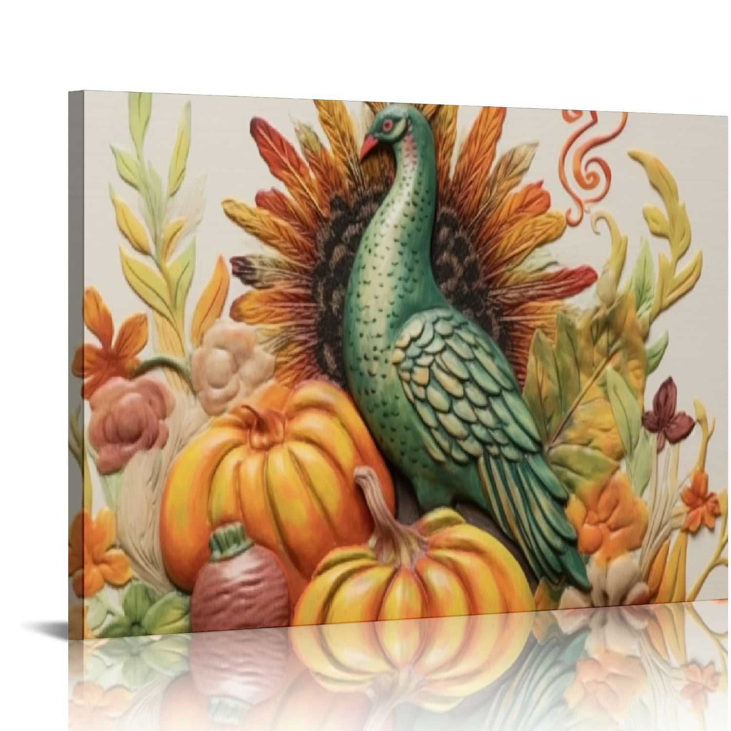 Nawypu Grateful Sentiment Autumn Harvest Cornucopia Pumpkins, Designed ...