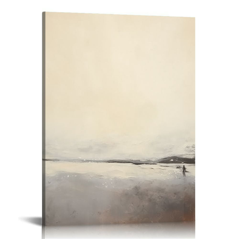 Nawypu Gray Landscape Wall Art Abstract Landscape Painting Cool Gray ...