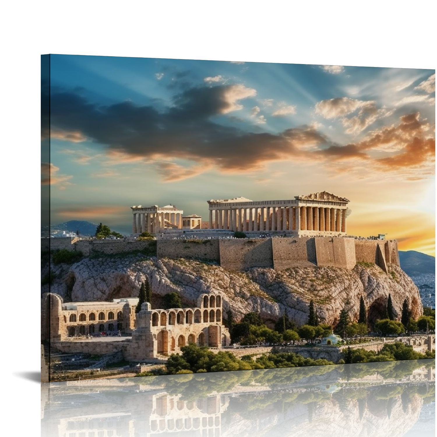 Nawypu Greek Acropolis Canvas Wall Art Pictures Poster Printing Modern ...