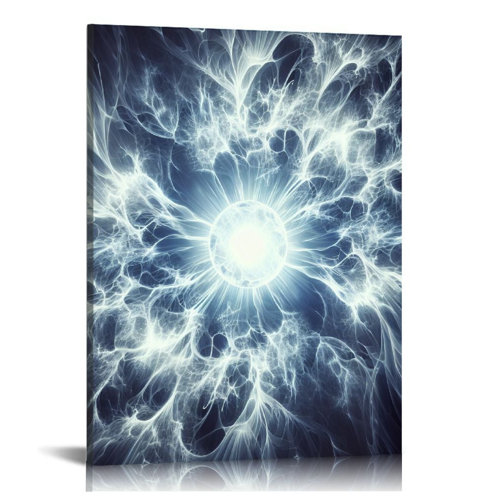 Nawypu Green Blue Aurora Wall Art Northern Light Canvas Prints on ...