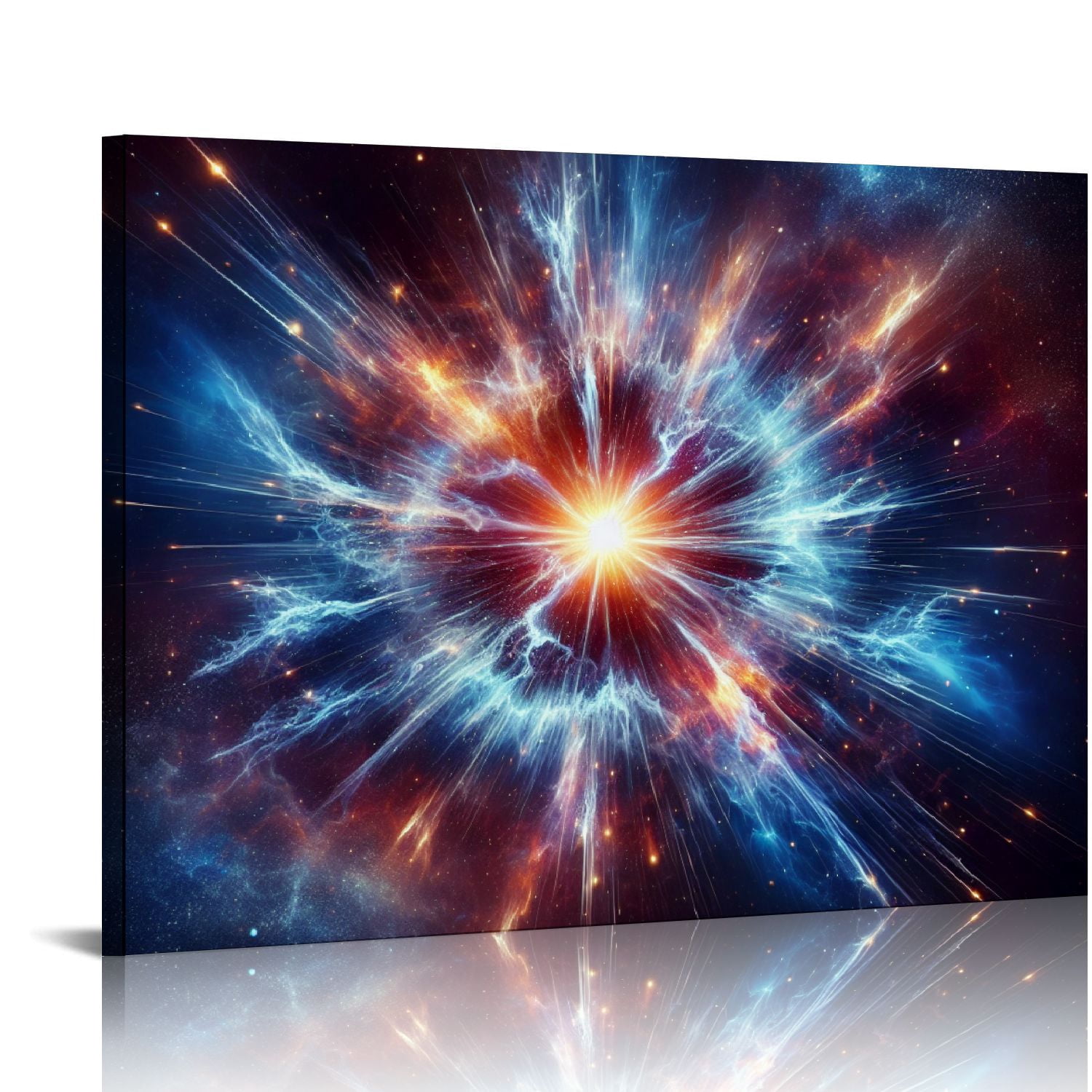 Nawypu Green Blue Aurora Wall Art Northern Light Canvas Prints on ...