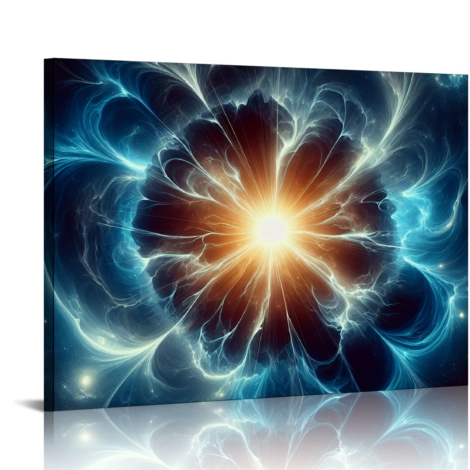 Nawypu Green Blue Aurora Wall Art Northern Light Canvas Prints on ...
