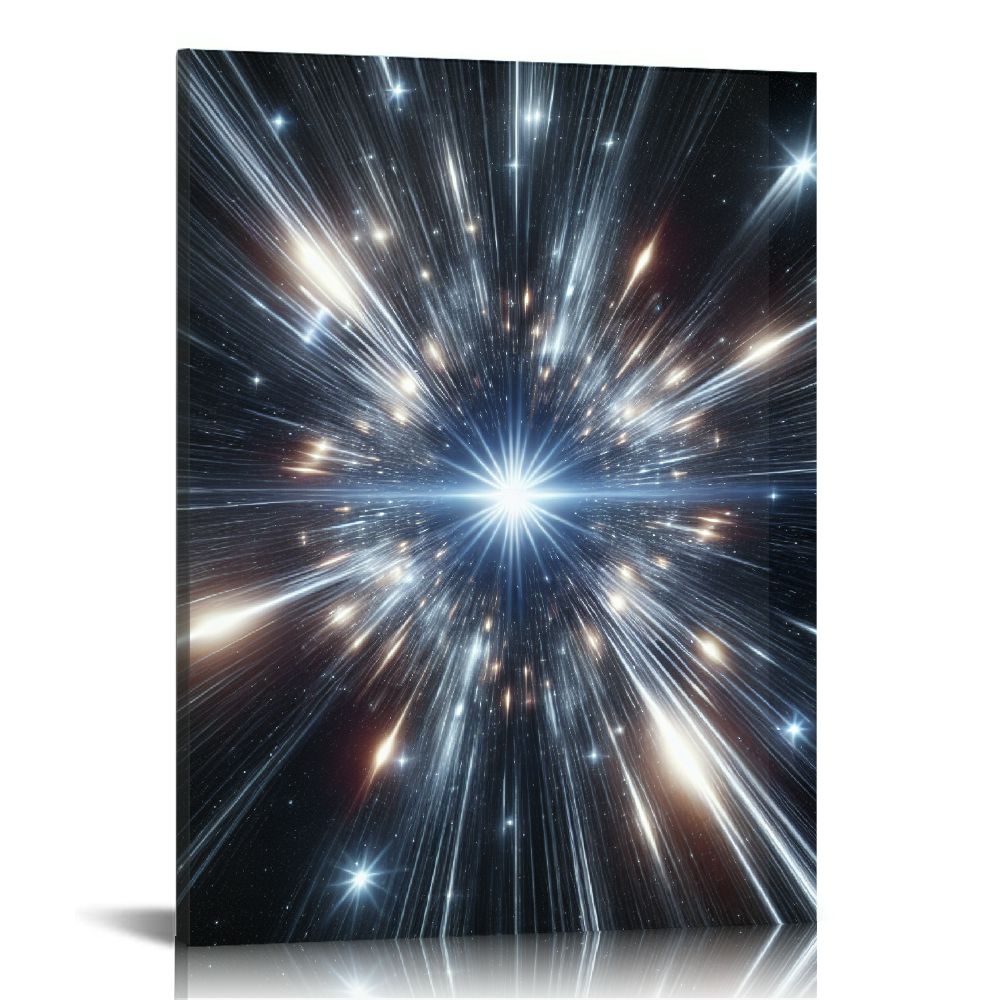 Nawypu Green Blue Aurora Wall Art Northern Light Canvas Prints on ...