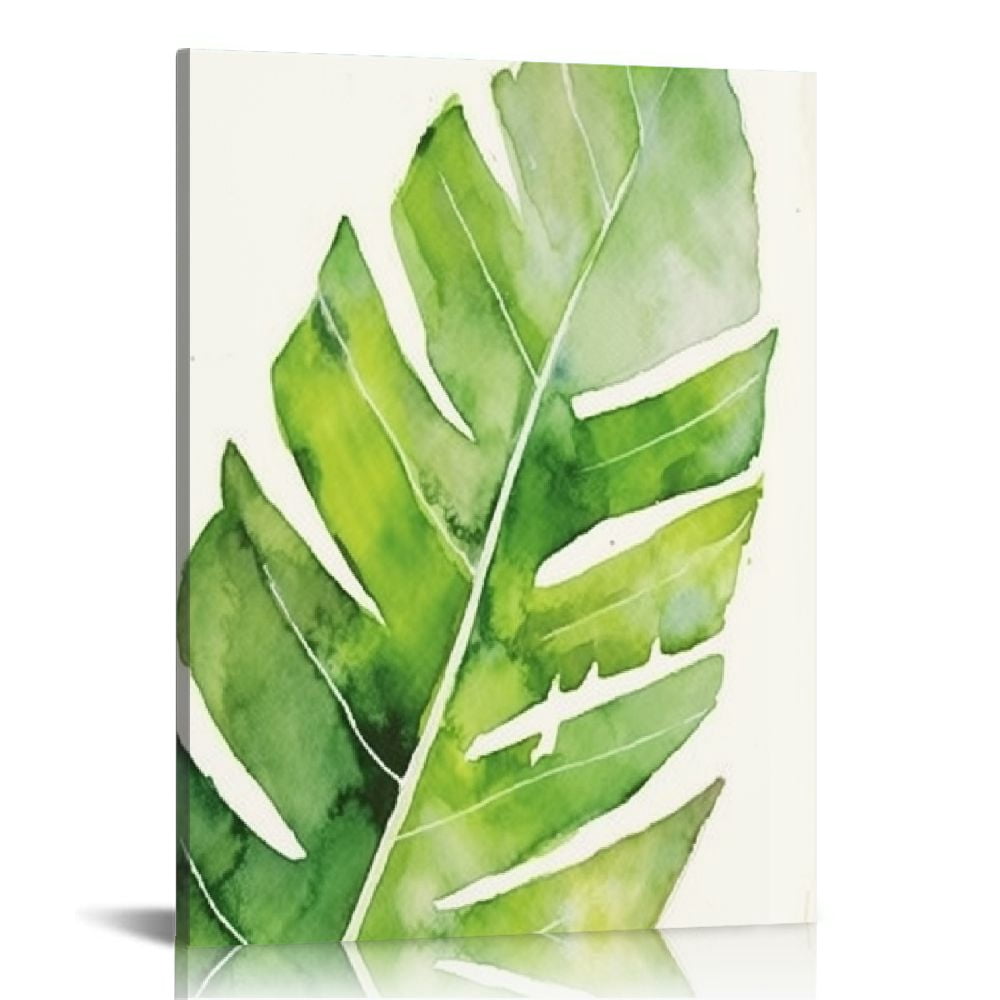 Nawypu Green Leaf Wall Art Decor Simplicity Simple Life Modern Artwork ...