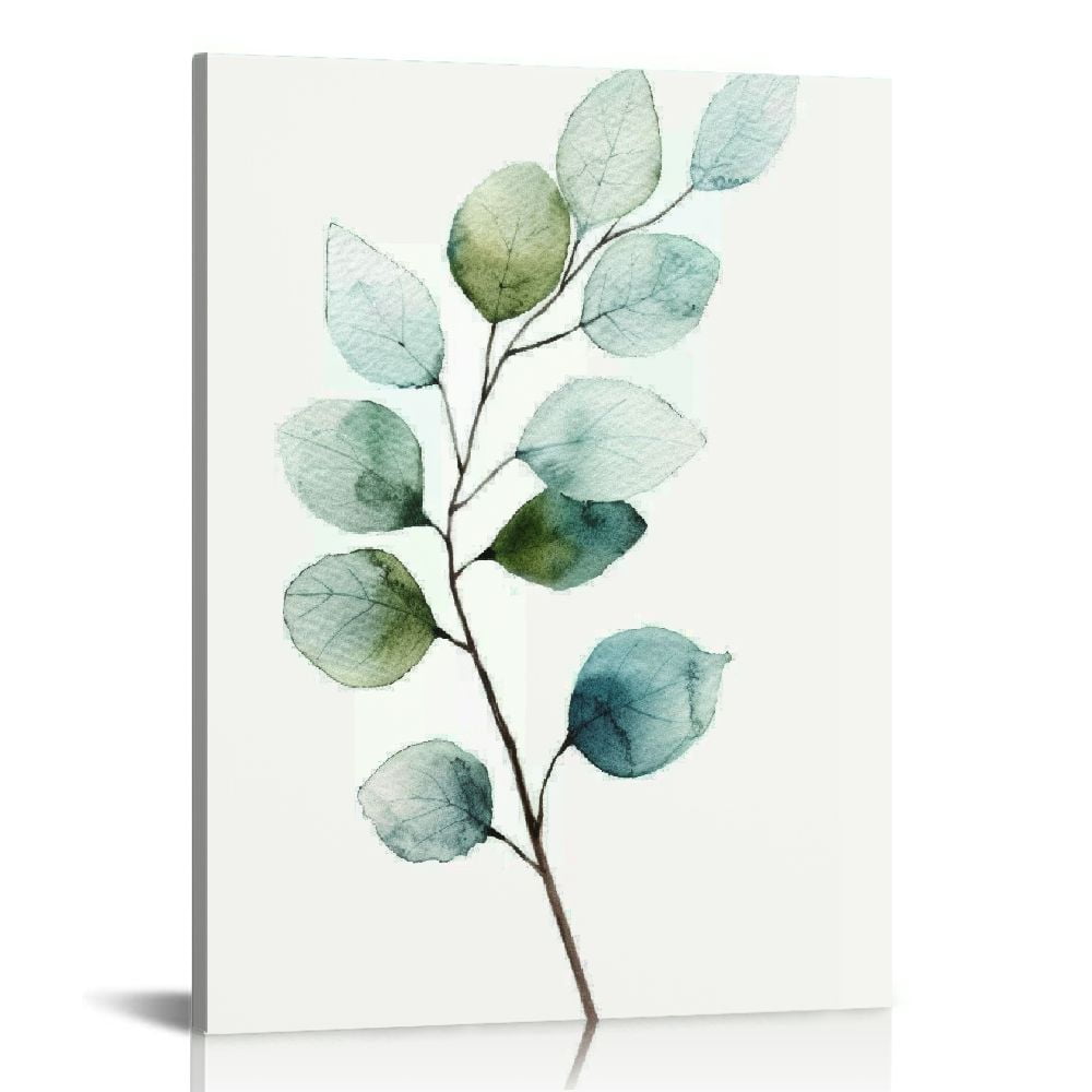 Awypu Green Leaf inspirational canvas Wall Art for Bedroom modern ...