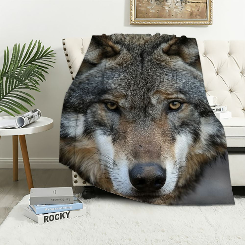 Awypu Blanket 50" x 60" Beast Wolves Portrait Super Soft Bedding Throw ...