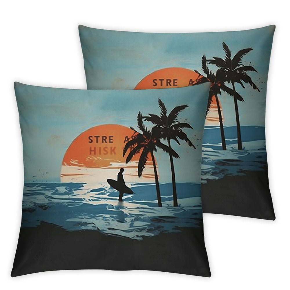 Nawypu Groovy Hawaii Surfer Girl with Surfboard Summer Beach Ocean Wave ...