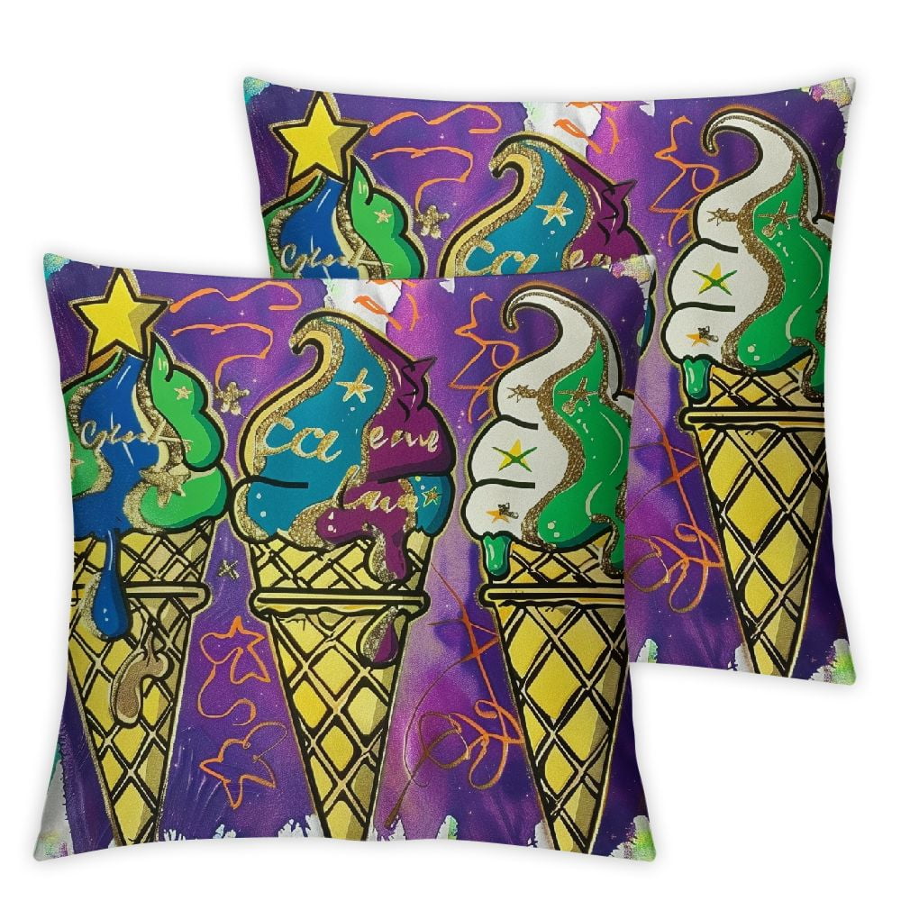 Nawypu Happy Mardi Gras Decorative Throw Pillow Covers Beads Bling ...