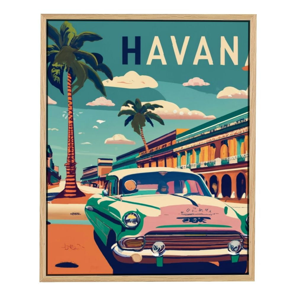 Nawypu Havana Cuba La Republica De Cuba Vintage Travel Posters Car for ...