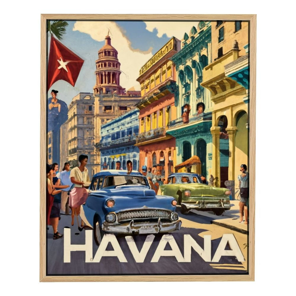 Nawypu Havana Cuba - Vintage Travel Poster - Master Art Print - Walmart.com