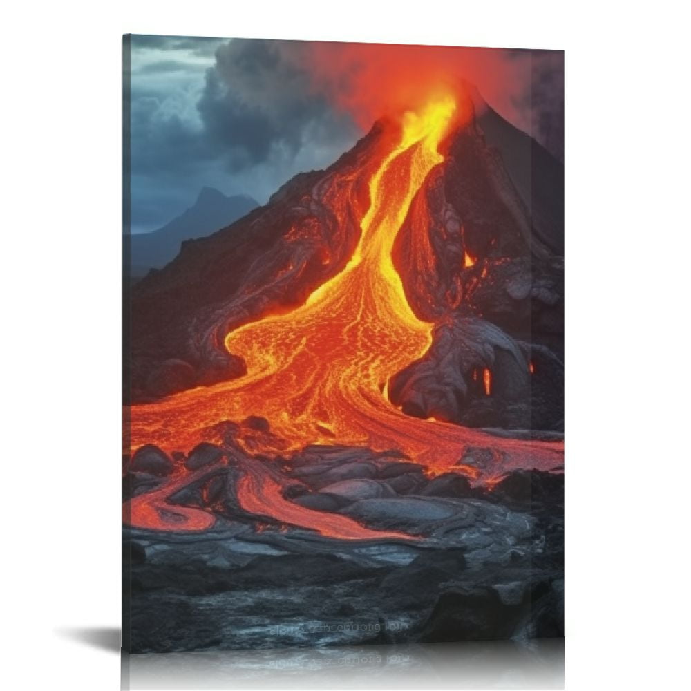 Nawypu Hawaii Kilauea Volcano Volcanic Eruption Lava Canvas Poster ...