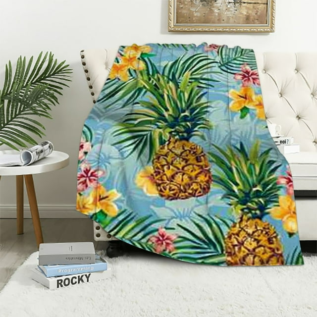 Nawypu Hawaiian Style Travel Blanket: Hawaiian Pineapple Life is Sweet ...