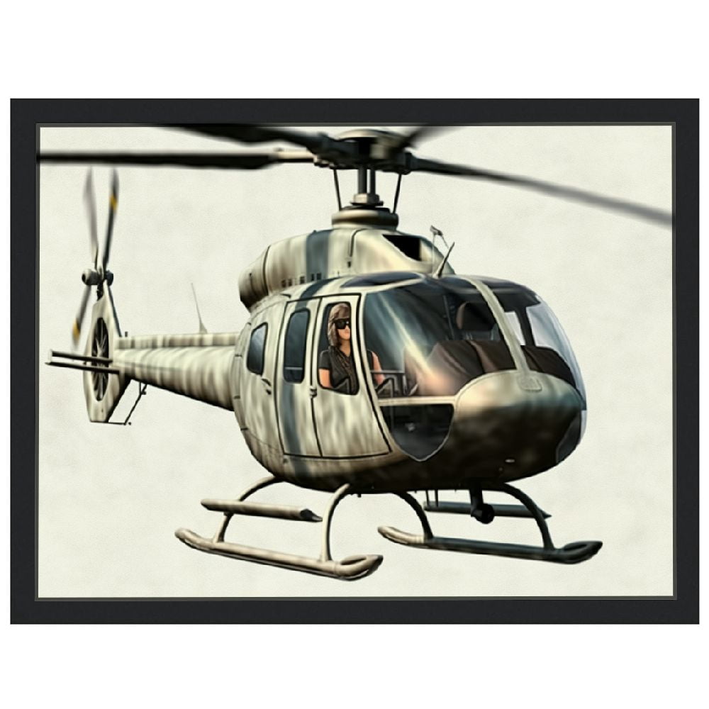 Nawypu Helicopter Canvas Wall Art Transportation Framed Army Helicopter ...