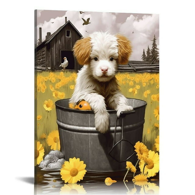 Nawypu Highland Cow Bathroom Decor Wall Art Funny Bathroom Farm Cow ...