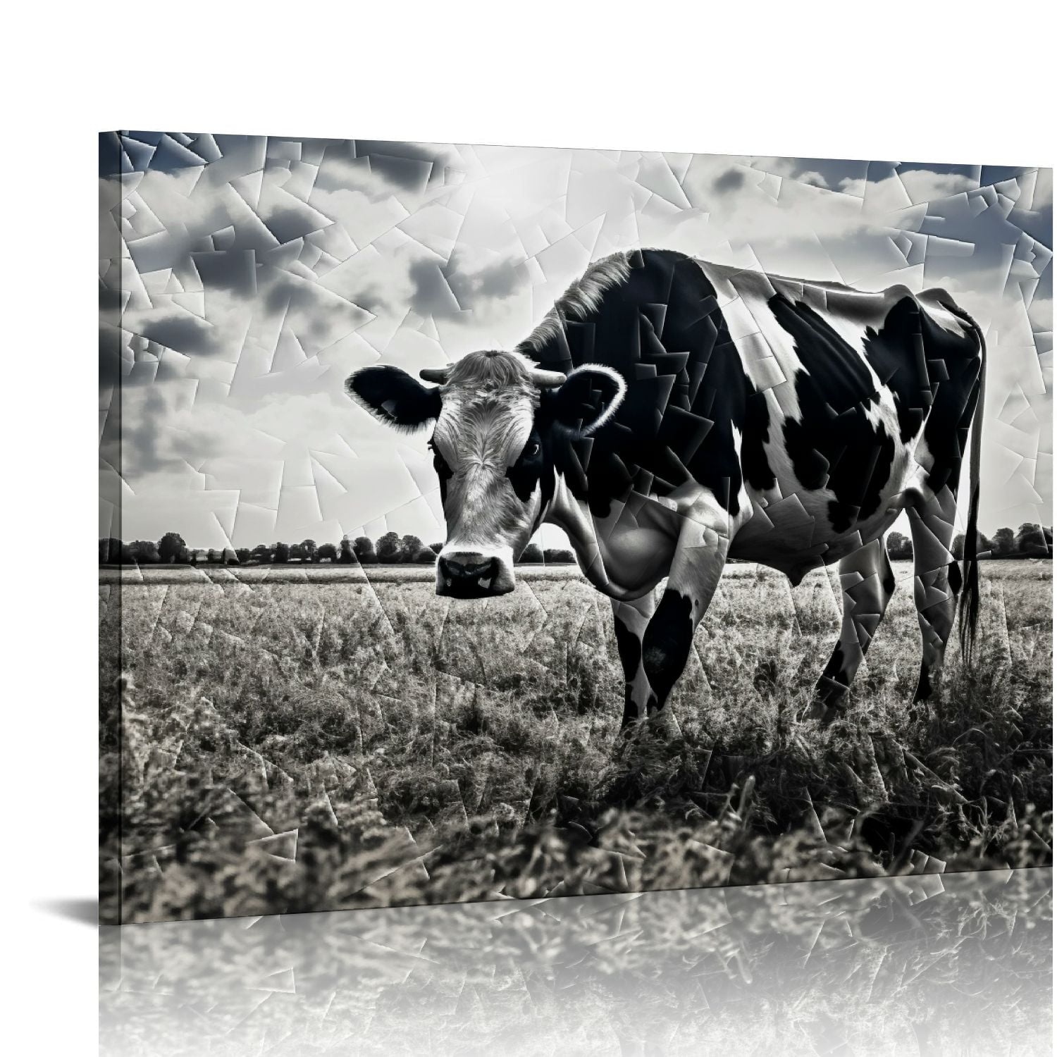 Nawypu Highland Cow Pattern Canvas Wall Art Farmhouse Prints Photo ...