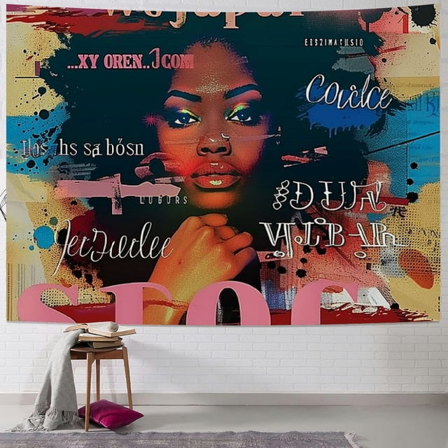 Nawypu Home Wall Tapestry Art Black Girl Magic Print Painting - Walmart.com
