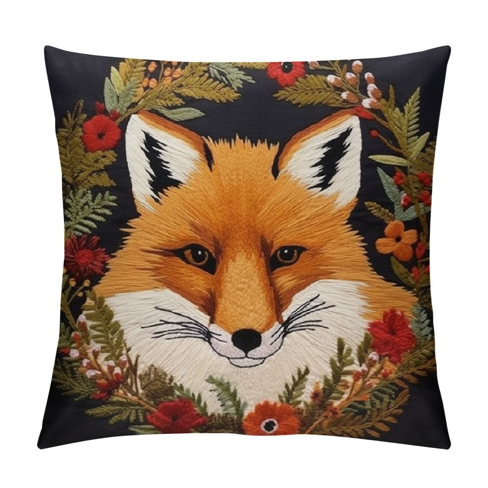 Nawypu Hopyeer Adorable Fox Decor Throw Pillow Covers Cute Animal with ...