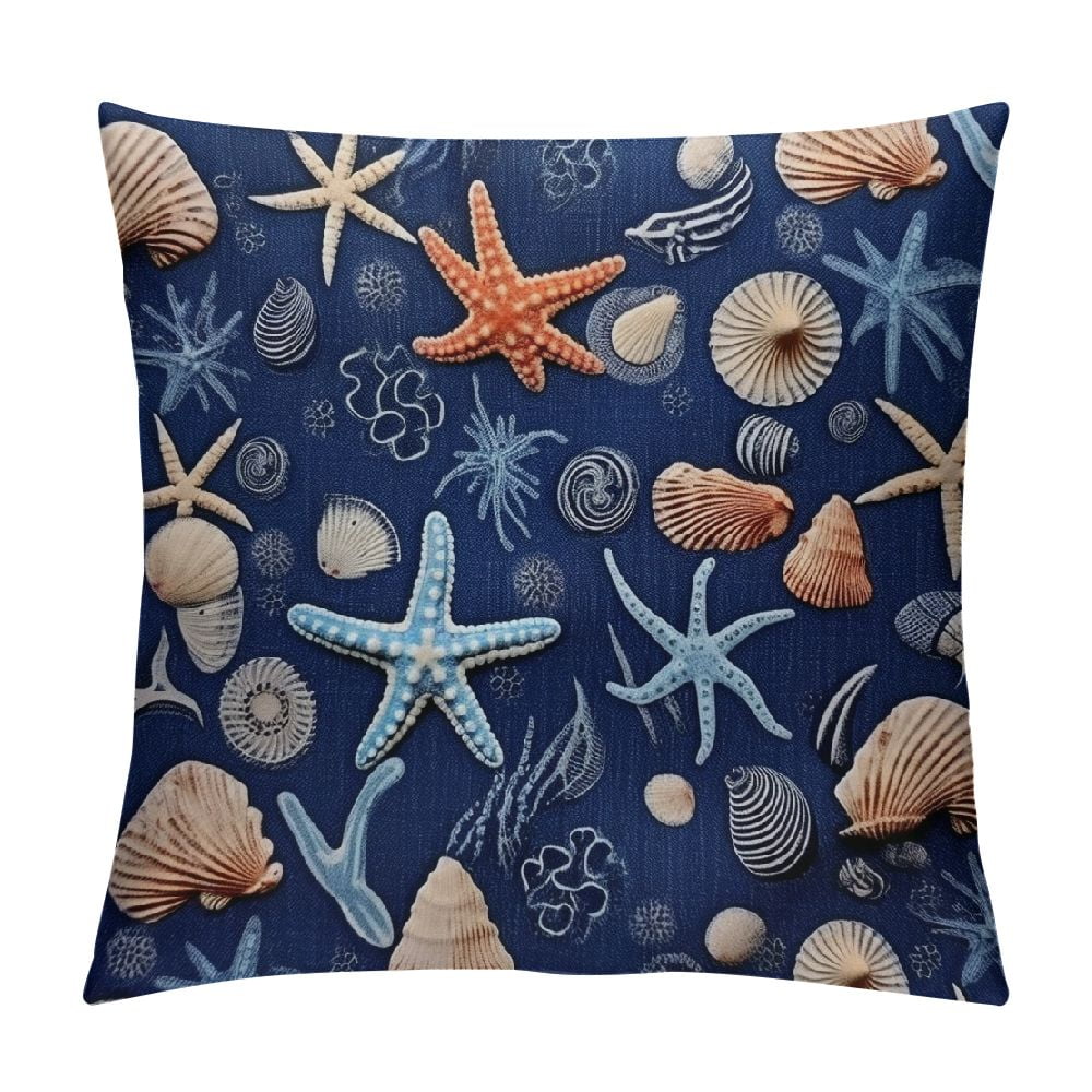 Nawypu Hopyeer Nautical Coastal Outdoor Throw Pillows Cover Ocean Beach ...
