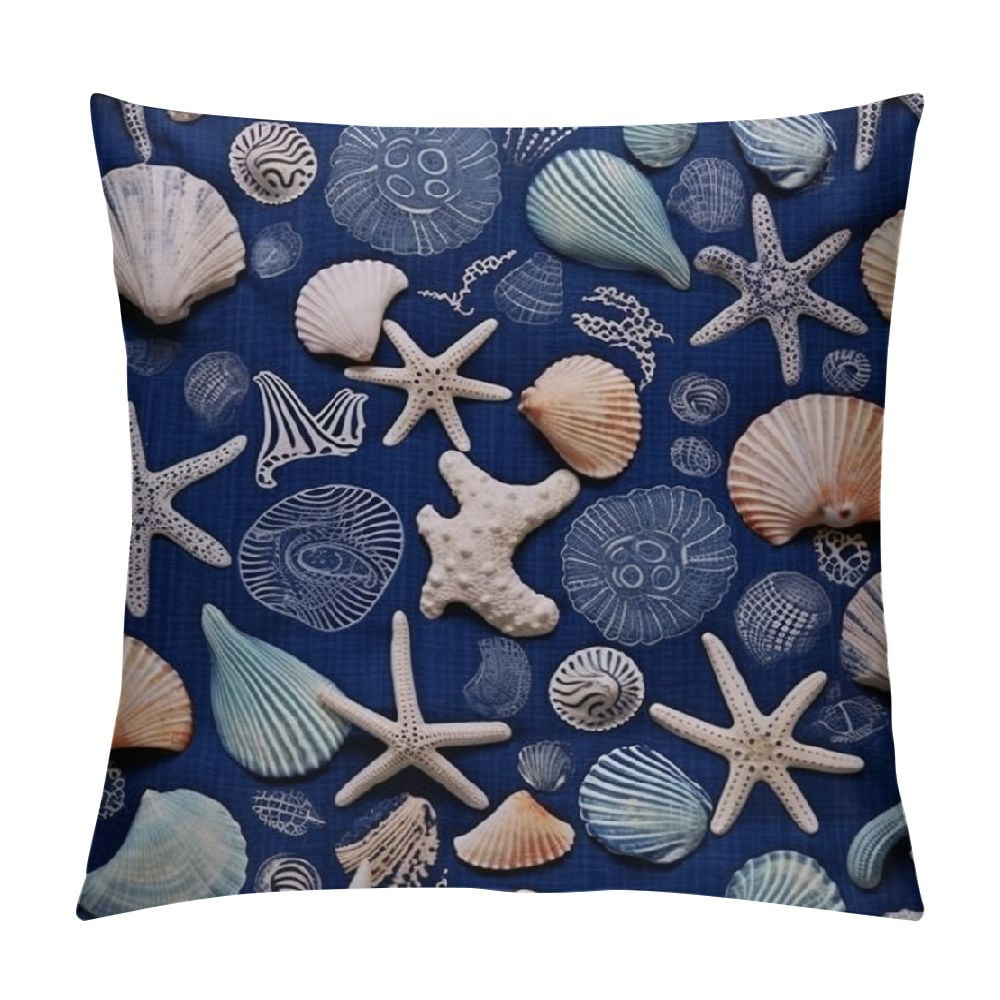 Nawypu Hopyeer Nautical Coastal Outdoor Throw Pillows Cover Ocean Beach ...