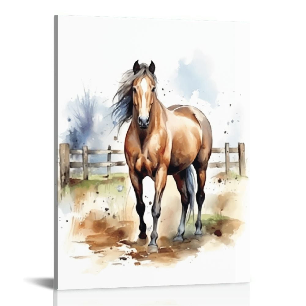 Nawypu Horse Wall Art,Wild Horses Posters,Watercolor Animal Print ...