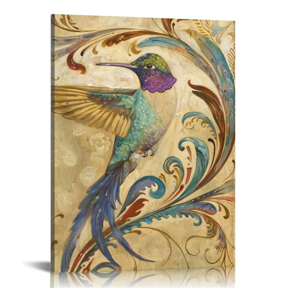 Nawypu Hummingbird I Canvas Wall Art Print, Hummingbird Artwork ...