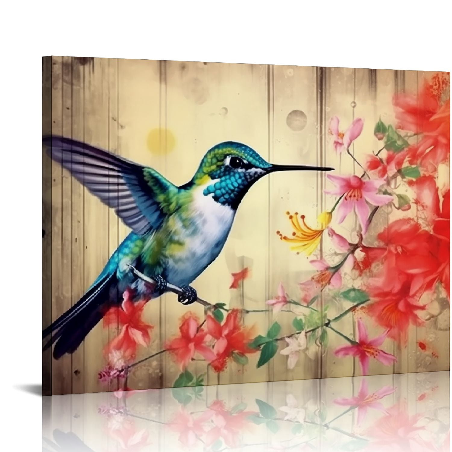 Nawypu Hummingbird Wall Art Bird Pictures Wall Decor Bird Wall Art ...