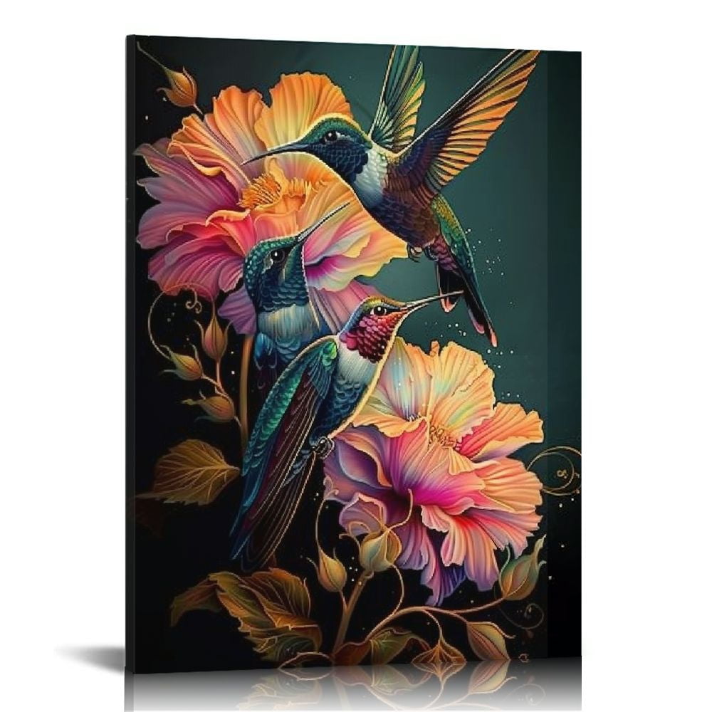 Nawypu Hummingbird Wall Decor,Hummingbird Print Art,Hummingbird ...