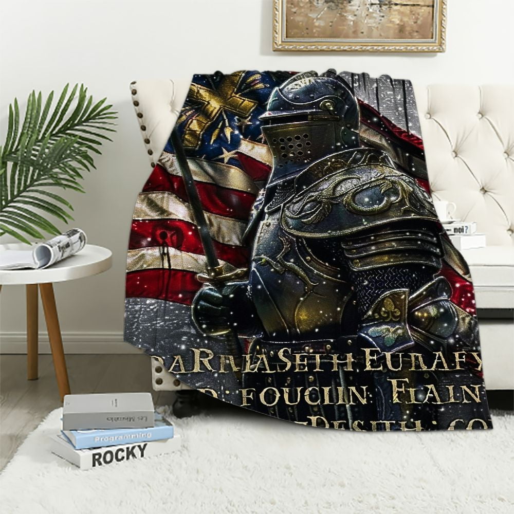 Nawypu I Am The Storm Blanket Knight - Gift Military Throw Woven from ...