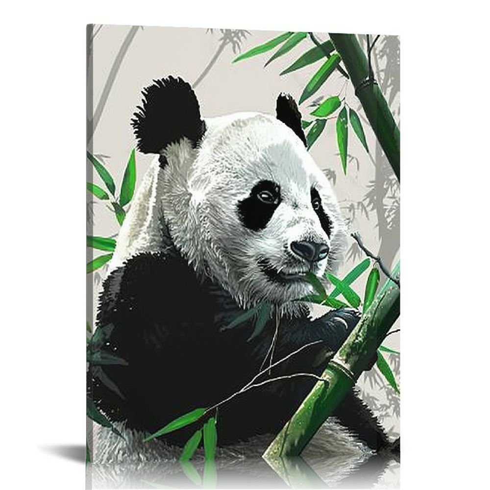 Nawypu Inspirational 'Be Strong When You're Weak' Panda Canvas Quote ...