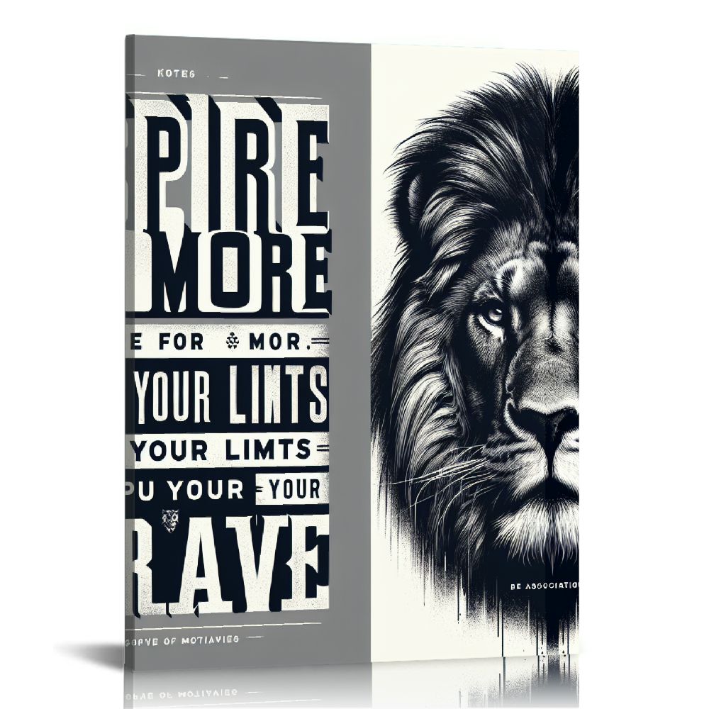 Nawypu Inspirational Lions Wall Art Framed for Office, Bathroom ...