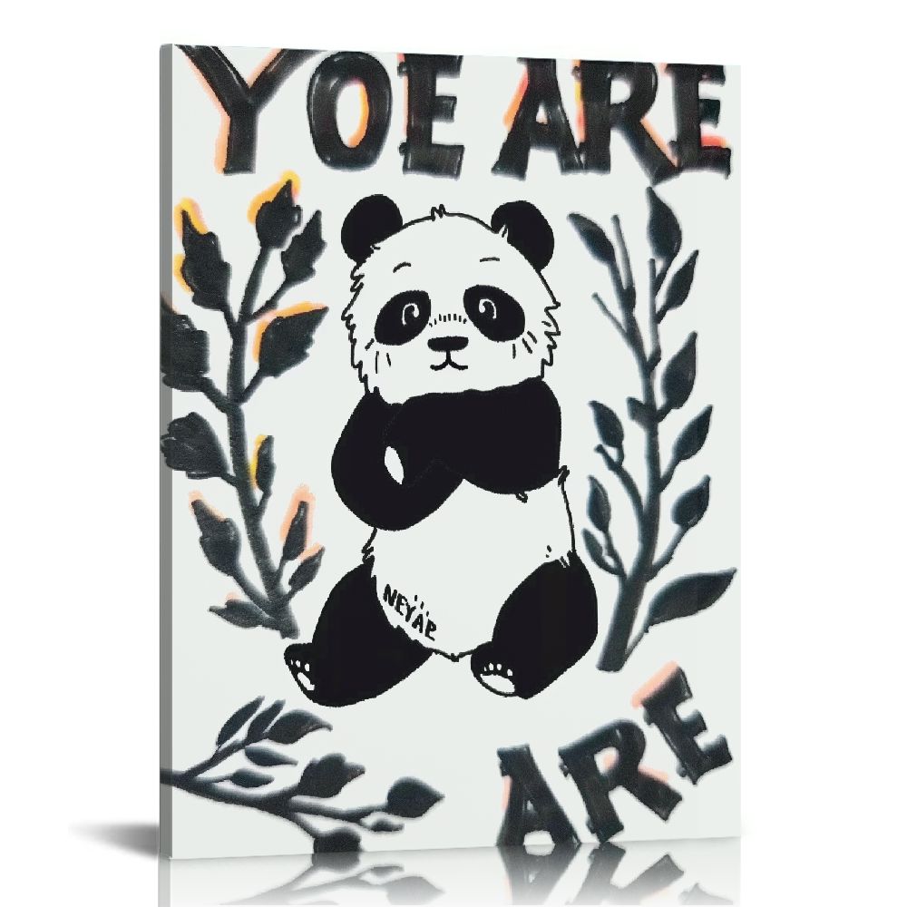 Nawypu Inspirational Panda Wall Art Prints, Adorable Panda Motivational ...